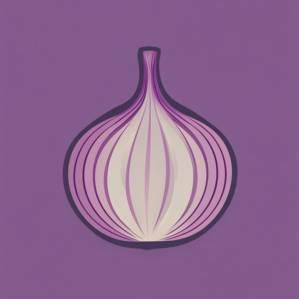깨끗하고 매끈한 보라색 양파의 단면을 그린 이미지 양파는 동그란 형태로 프로필 사진에 적합하게 디자인되어 있으며 이목을 끌 수 있는 색감과 질감을 강조 배경은